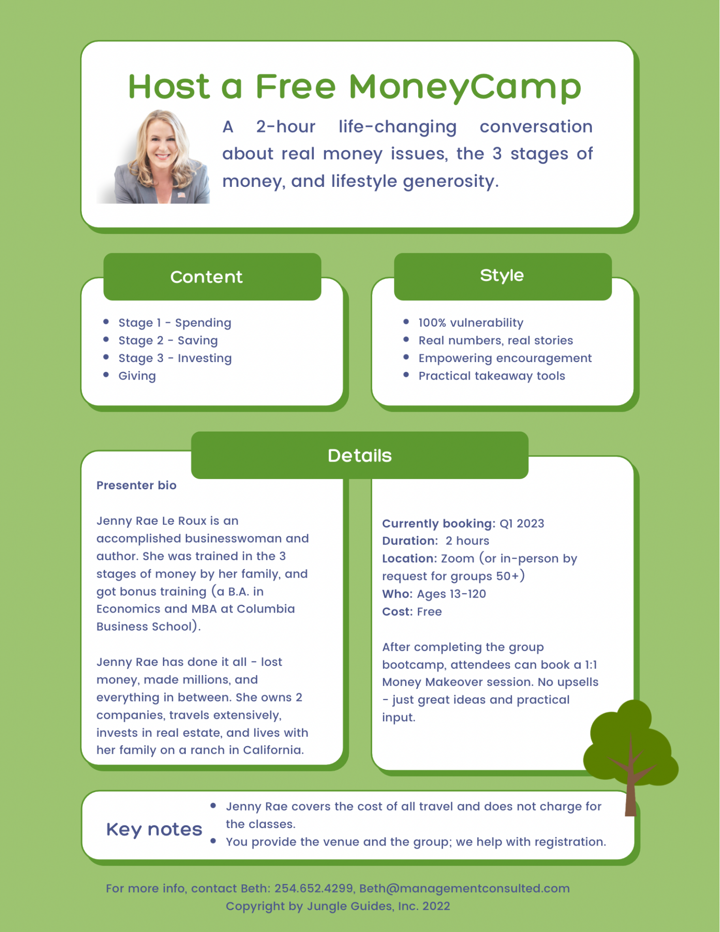 1 Hour Mini MoneyCamp Session Recording Consulting With Management
